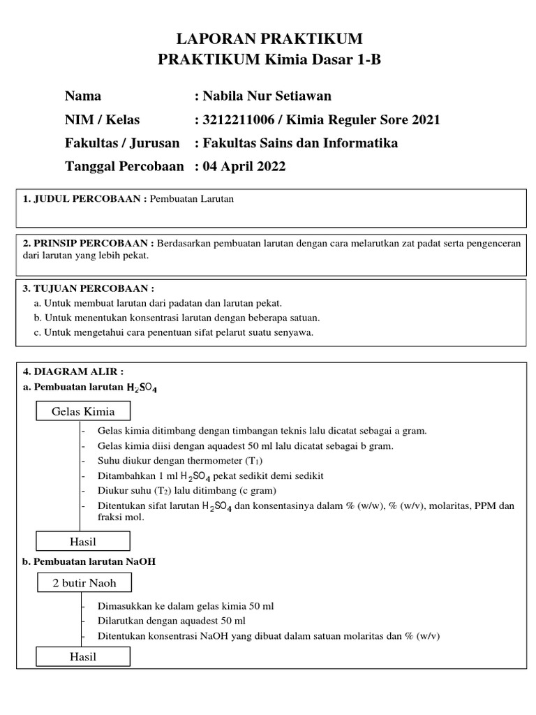 Laporan Modul 1 - Nabila Nur Setiawan - 3212211006 | PDF