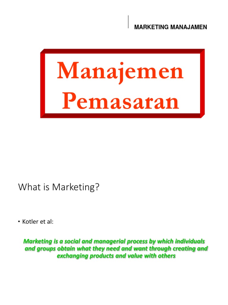 00 Manajemen Pemasaran | PDF