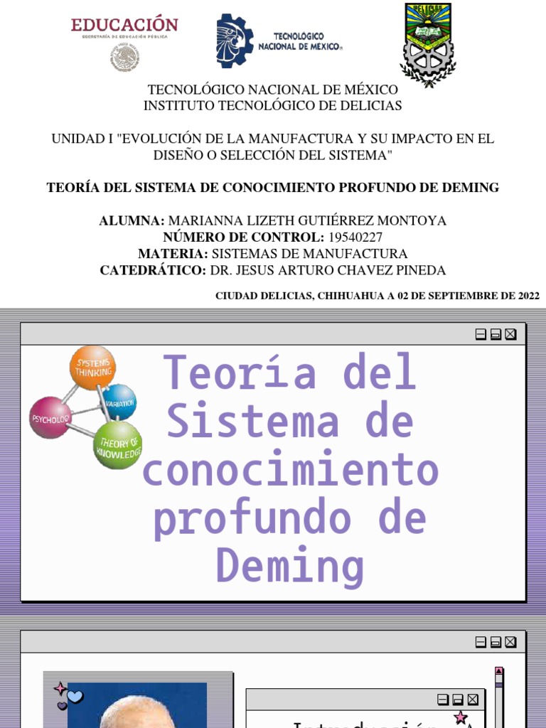 Teoría Del Sistema de Conocimiento Profundo de Deming | PDF ...