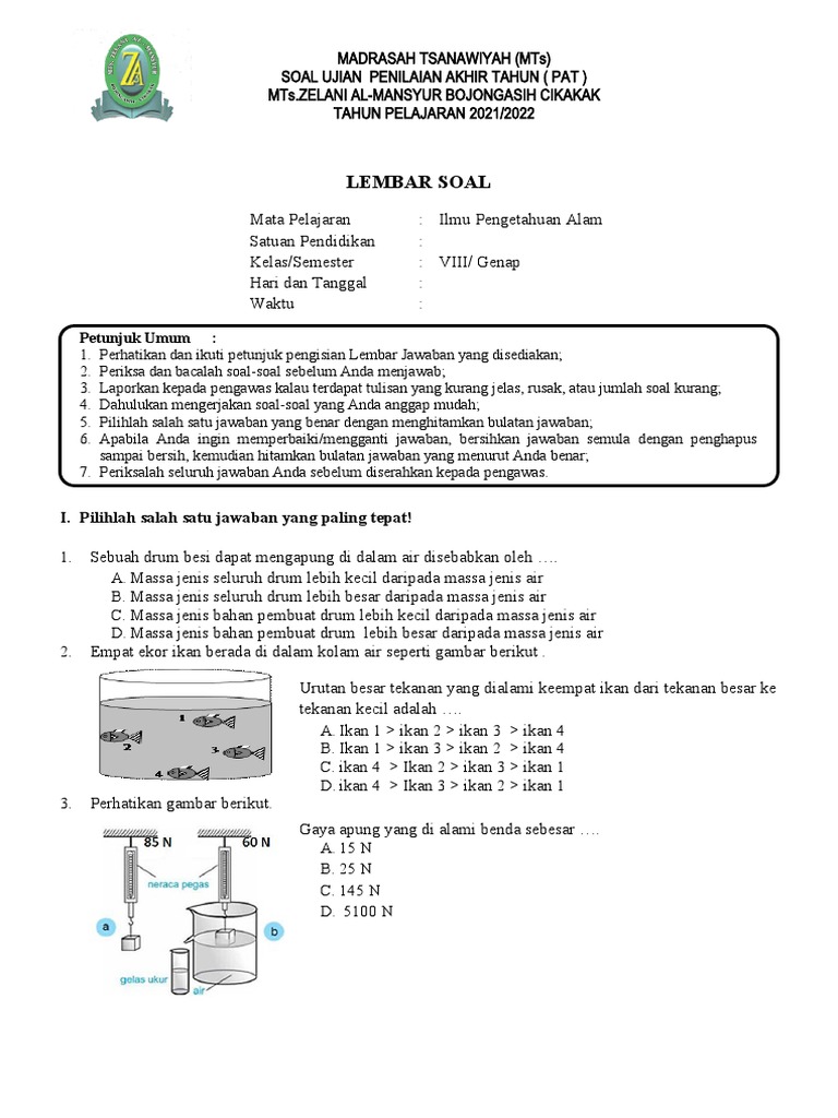 Pat Ipa Kelas 8 2022 | PDF
