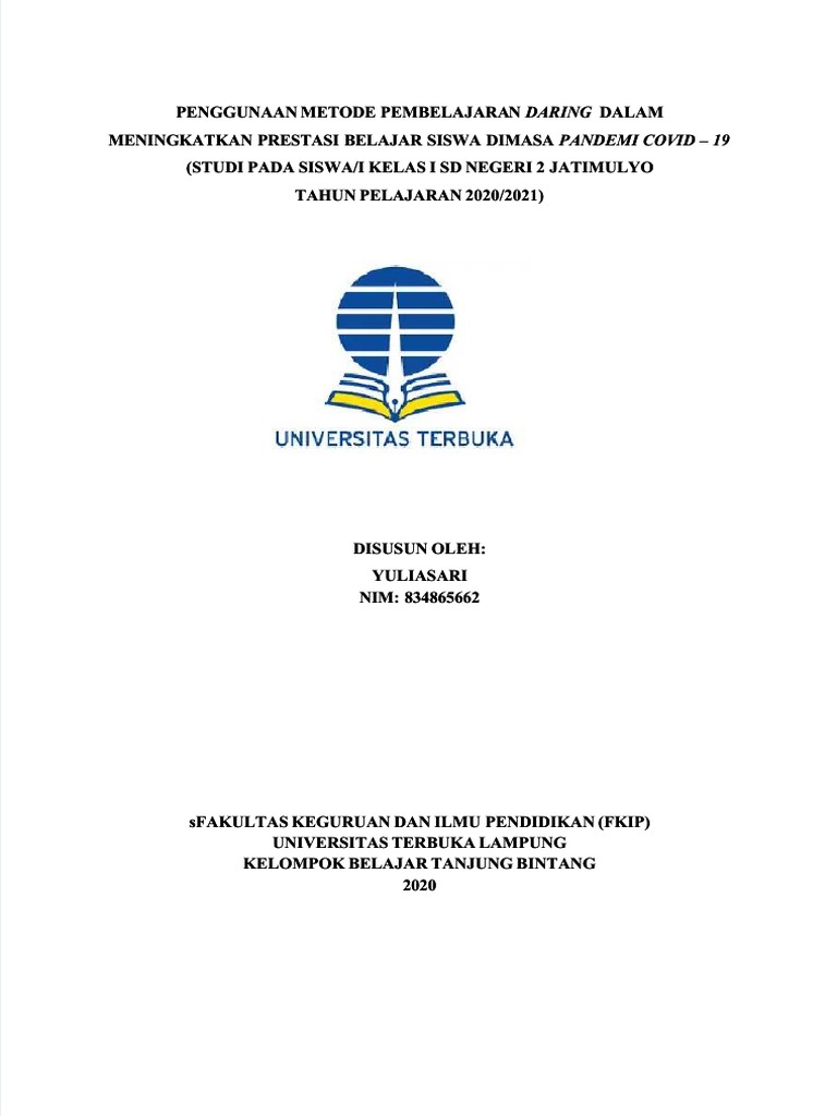 Contoh Karya Ilmiah di UT | PDF