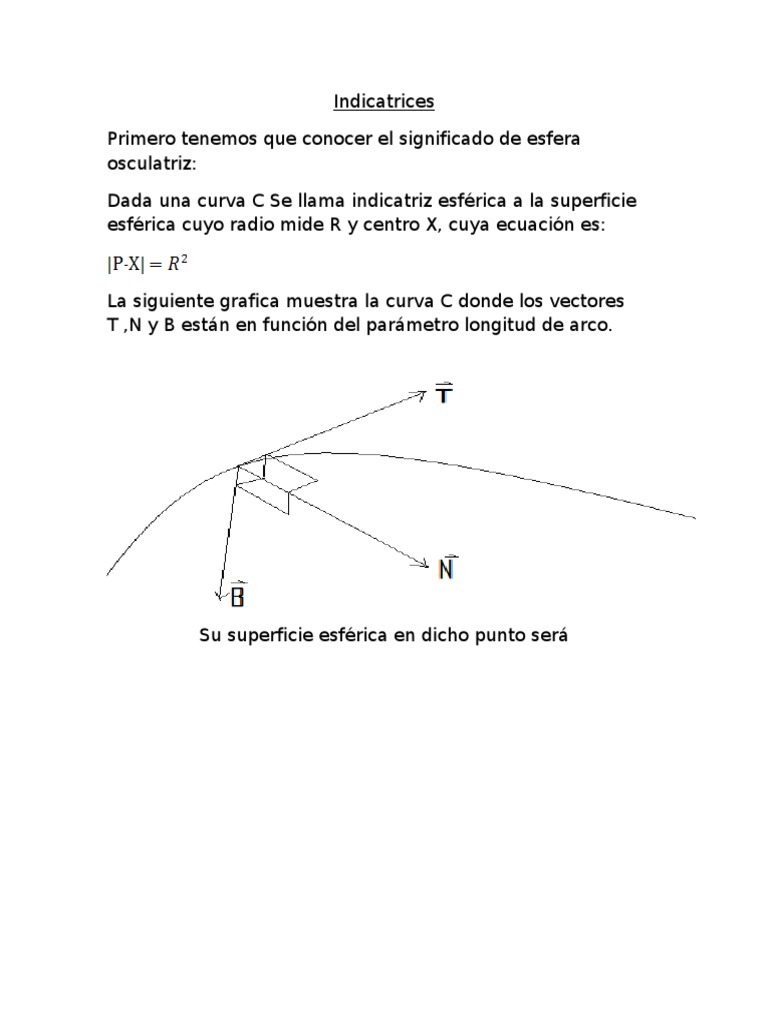 Indicatrices 1 | PDF | Curva | Vector Euclidiano