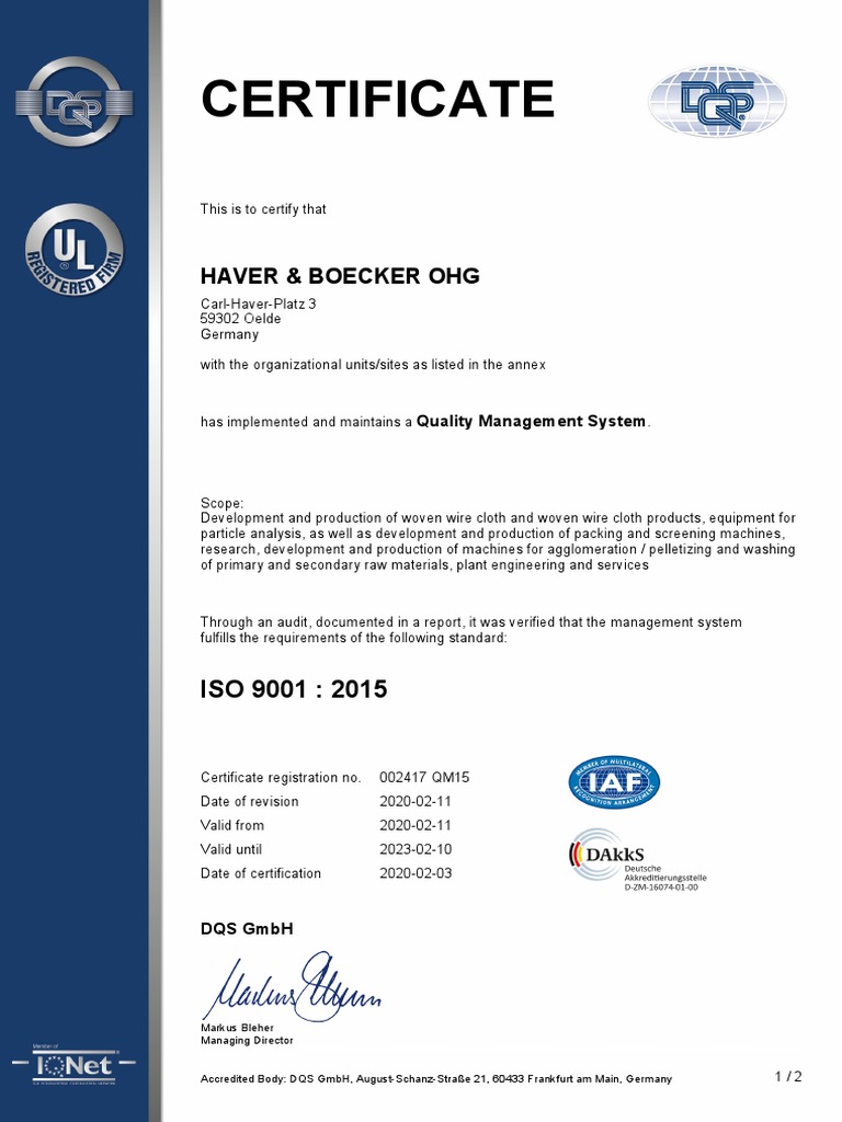 DQS ISO 9001 - en | PDF