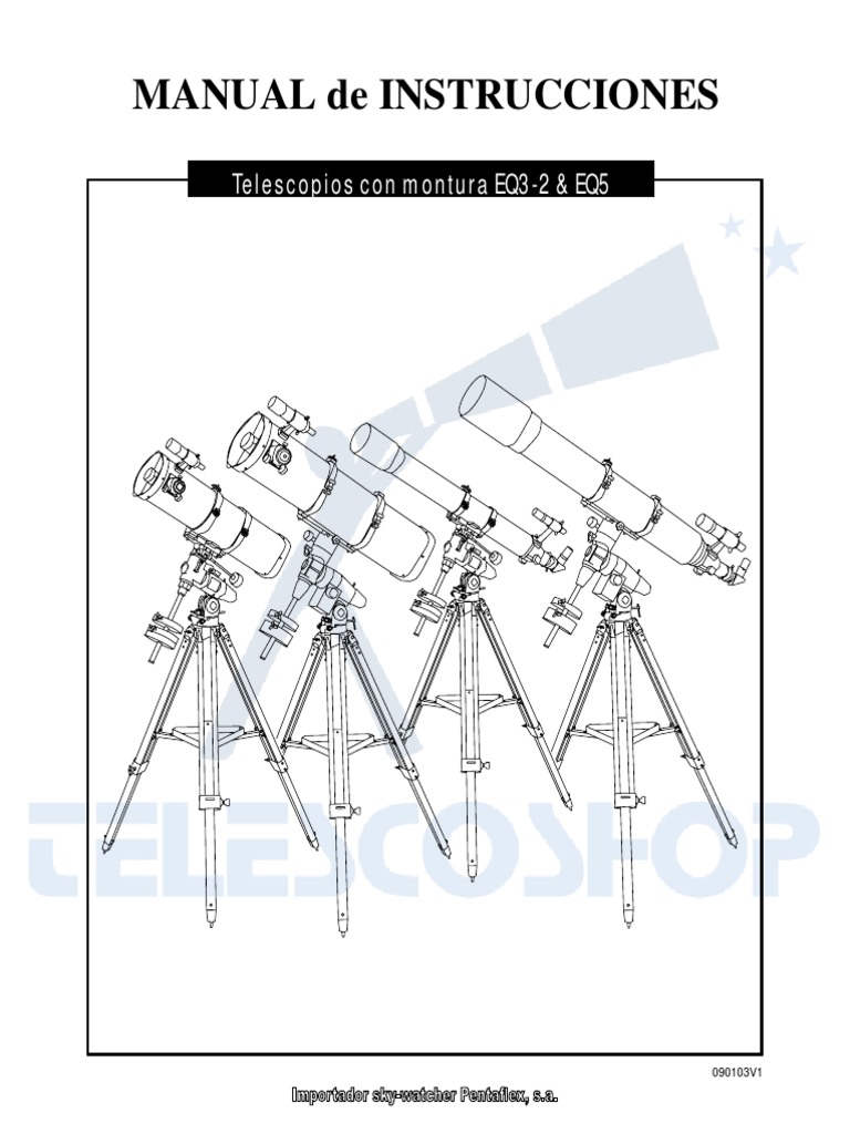 Manual de Telescopios EQ3-2 & EQ5 | PDF | Telescopio | Tornillo