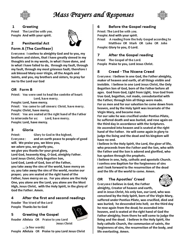 Mass Prayers and Responses | Download Free PDF | God The Father | God ...