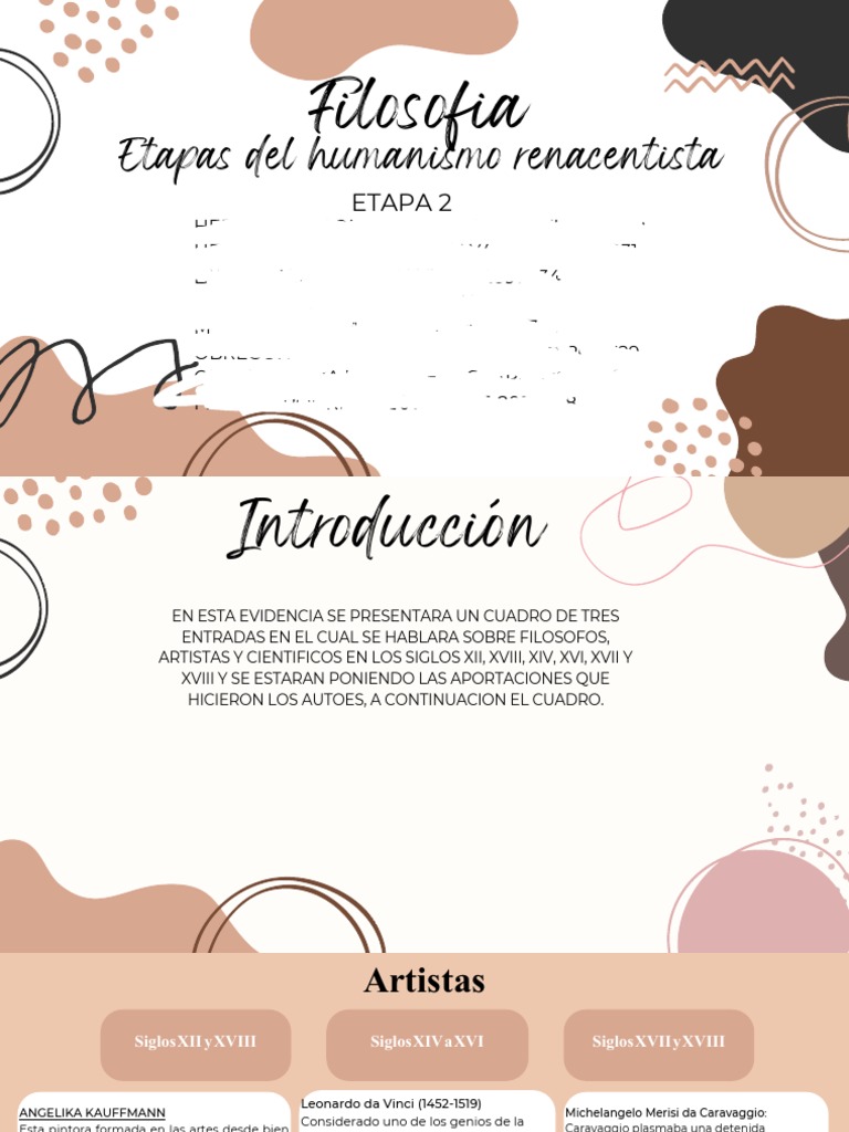 Filosofia - Etapas Del Humanismo Renacentista | PDF | Renacimiento | Science