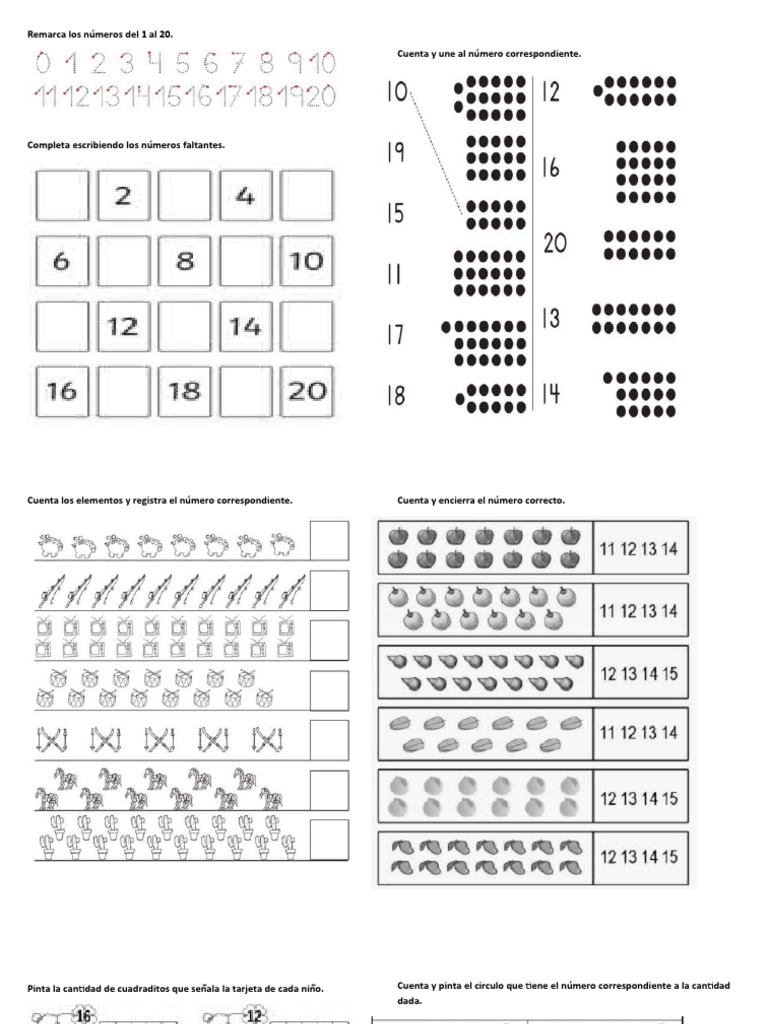 Numeros Hasta El 20 | PDF
