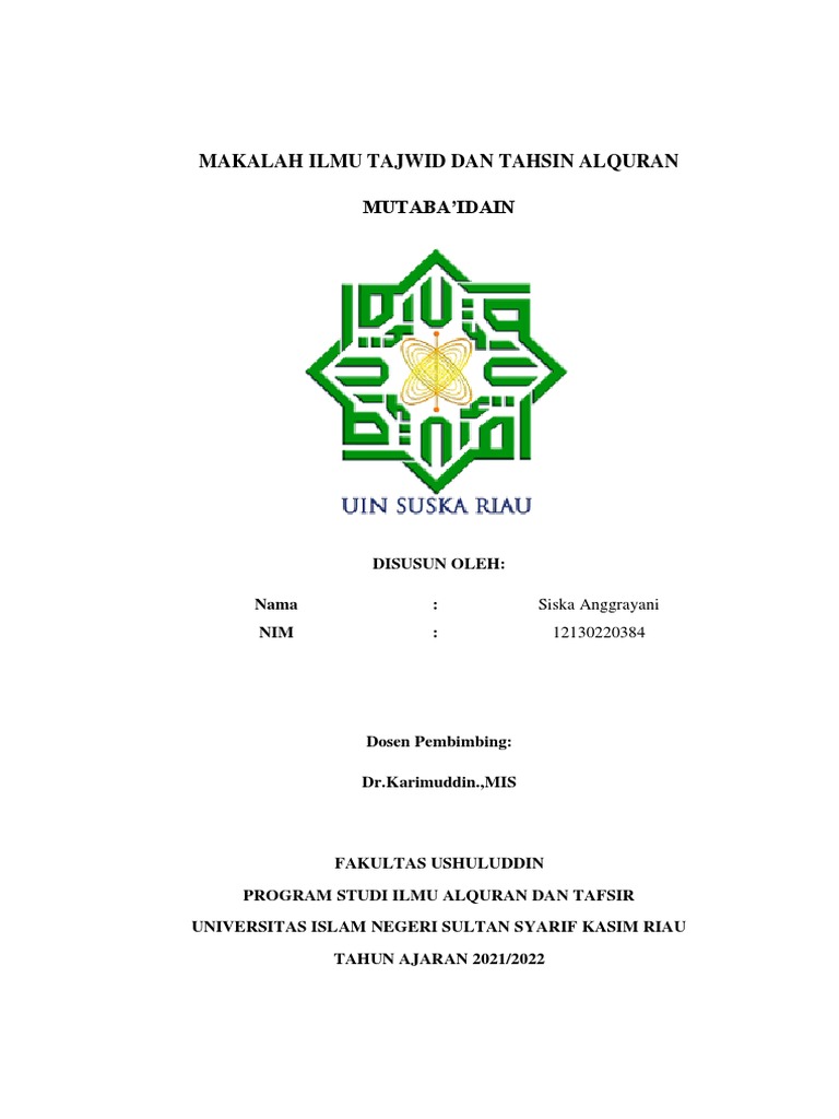 Mutaba'idain Dalam Tahsin | PDF