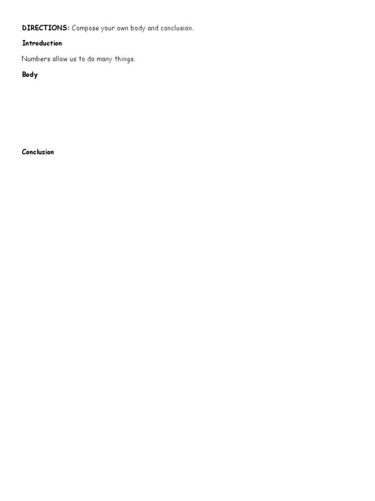 Composing Body and Conclusion | PDF