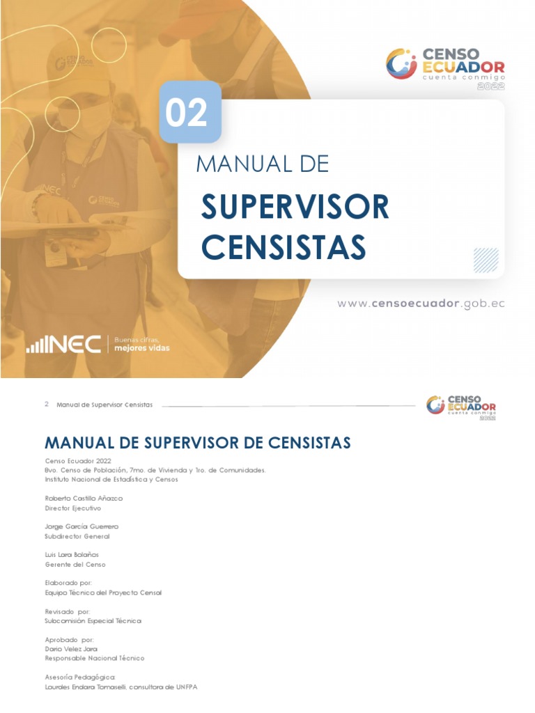 Manual del Supervisor Censal 2022 | PDF