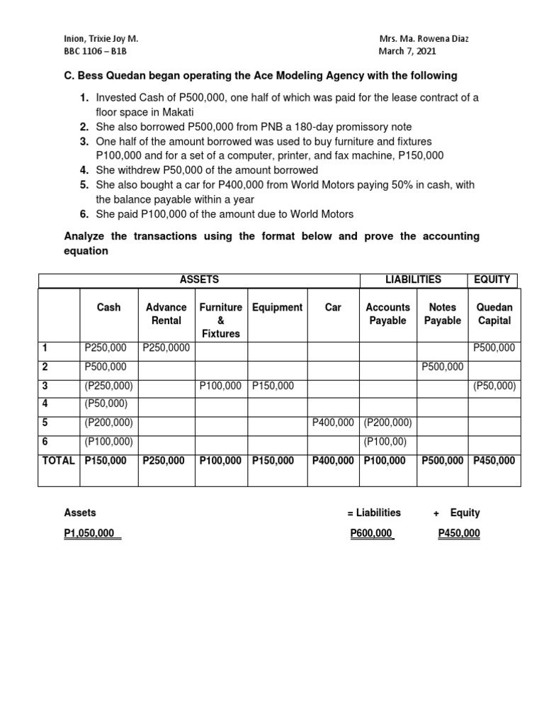 Accounting Midterm Assignment | PDF