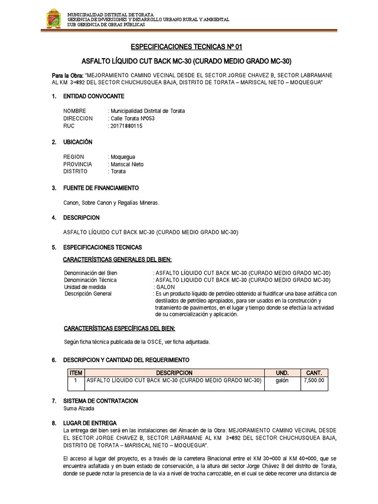 1.ee - TT Asfalto Liquido Proceso Ok | PDF | Transporte