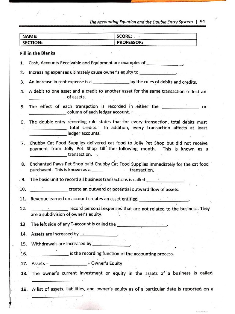 Basic Accounting - Ballada- Chapter 2 Problems | PDF
