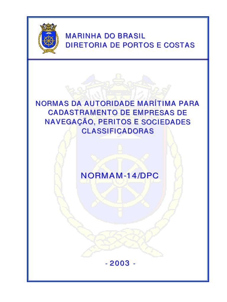 Normam-14 Dpc-Mod3 0 | PDF | Magnetismo | Tonelagem de carga