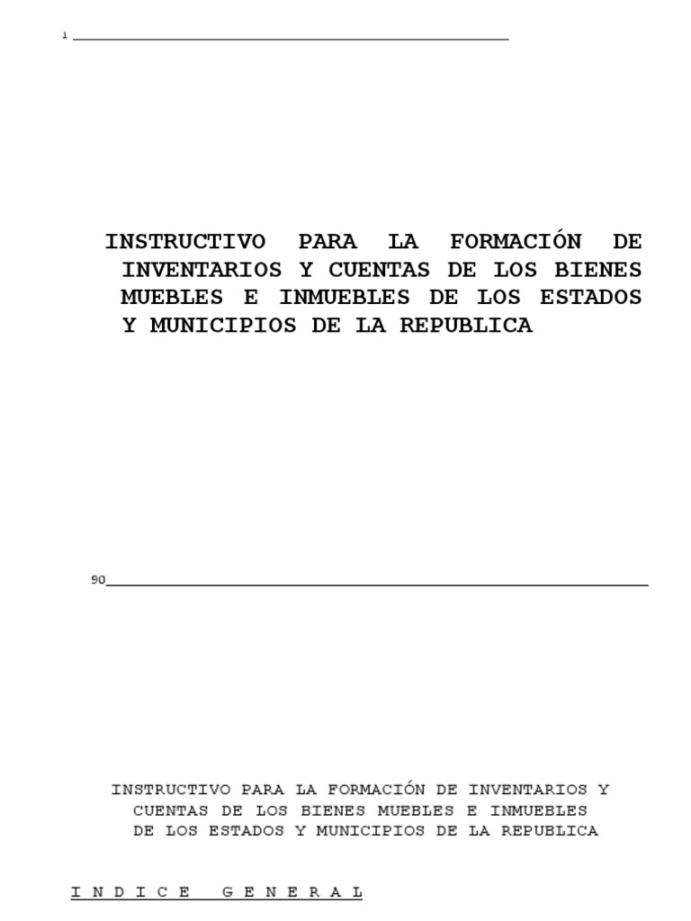 Instructivo Formacion Inventario de Bienes | PDF | Contabilidad | Inventario