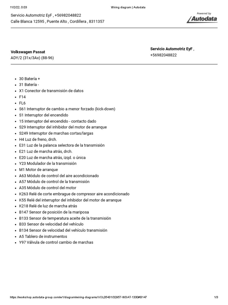 Wiring Diagram 01m | PDF | Vehículos terrestres | Industria automotriz