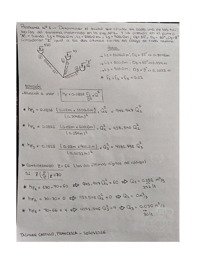 pc4, Mecanica de Fluidos | PDF