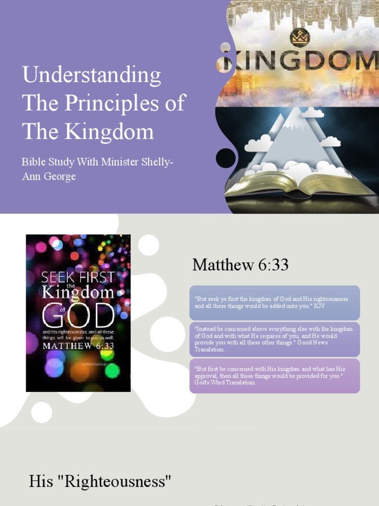 Understanding The Principles of The Kingdom | PDF