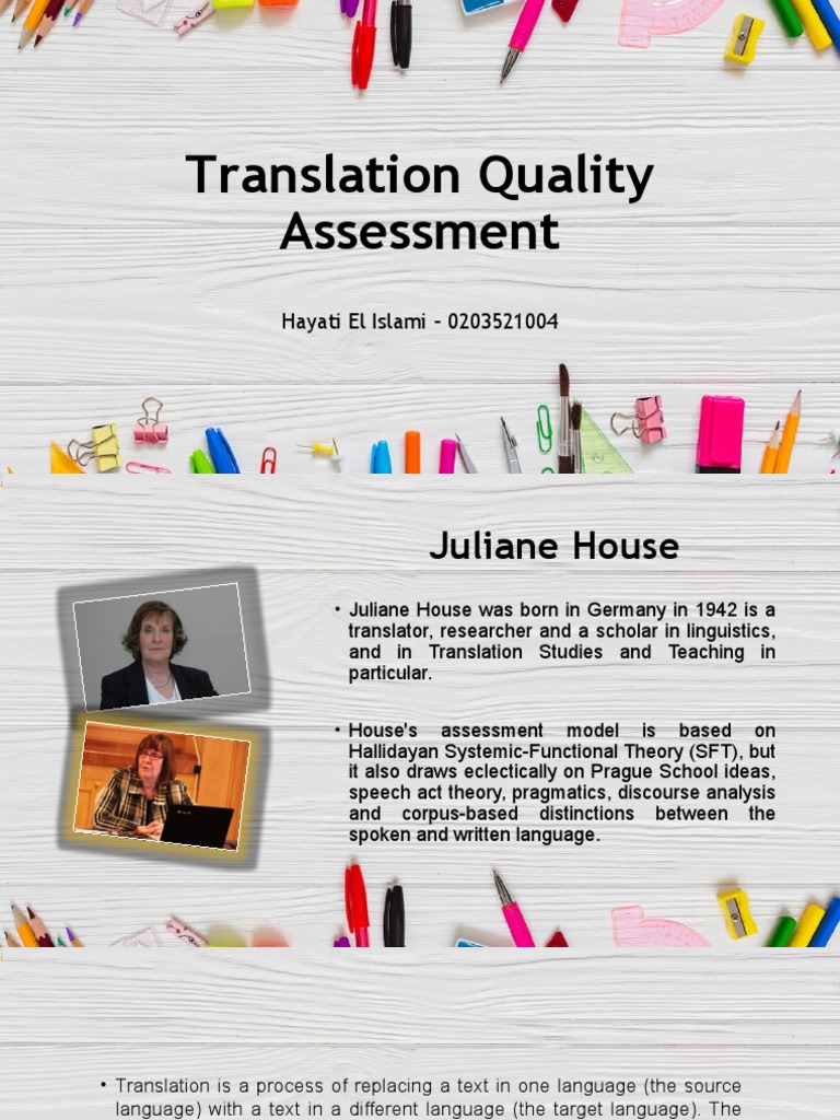 Translation Quality Assessment | PDF | Translations | Question