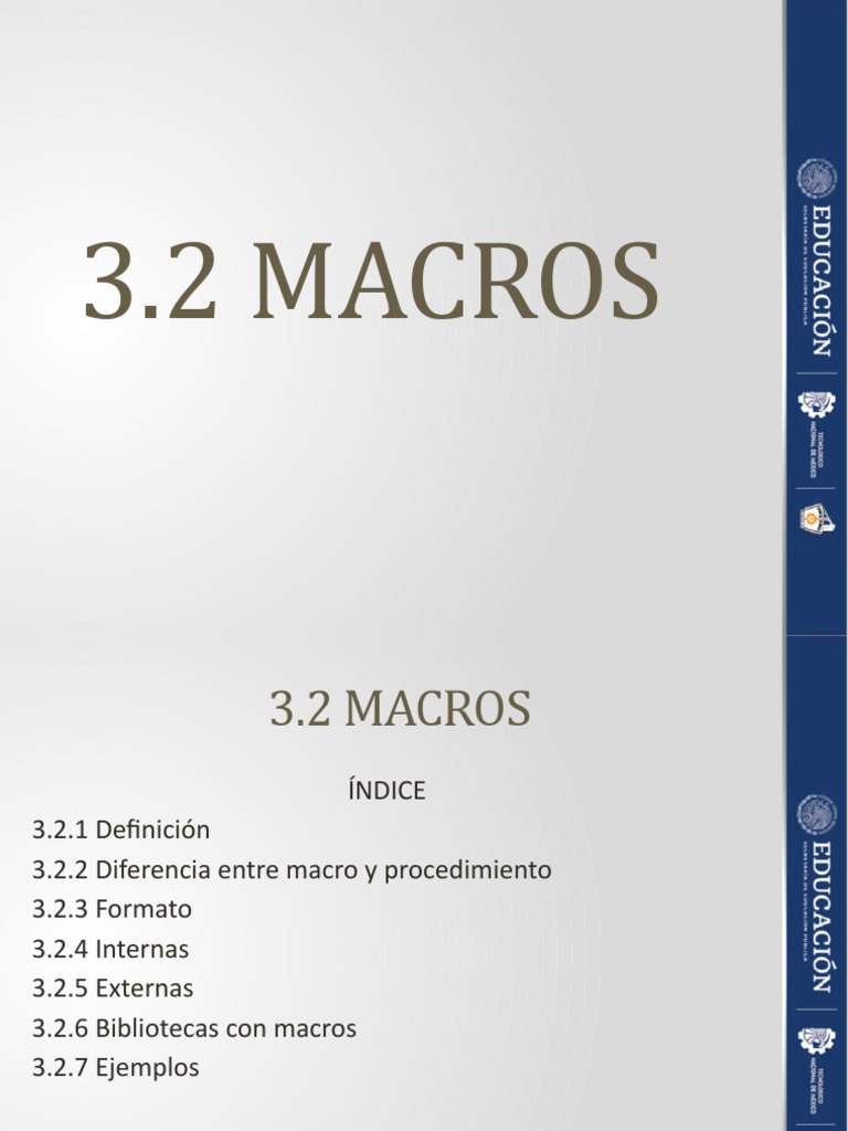 Macros | PDF | Macro (informática) | Programación