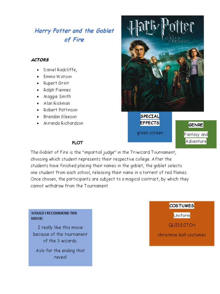 Harry Potter and The Goblet of Fire | PDF