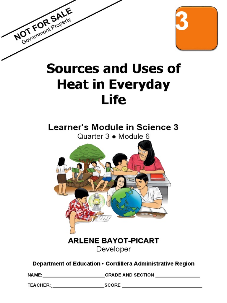 Sci3 q3 Mod6 Sources and Uses of Heat in Everyday Life Arlene Picart 3 ...