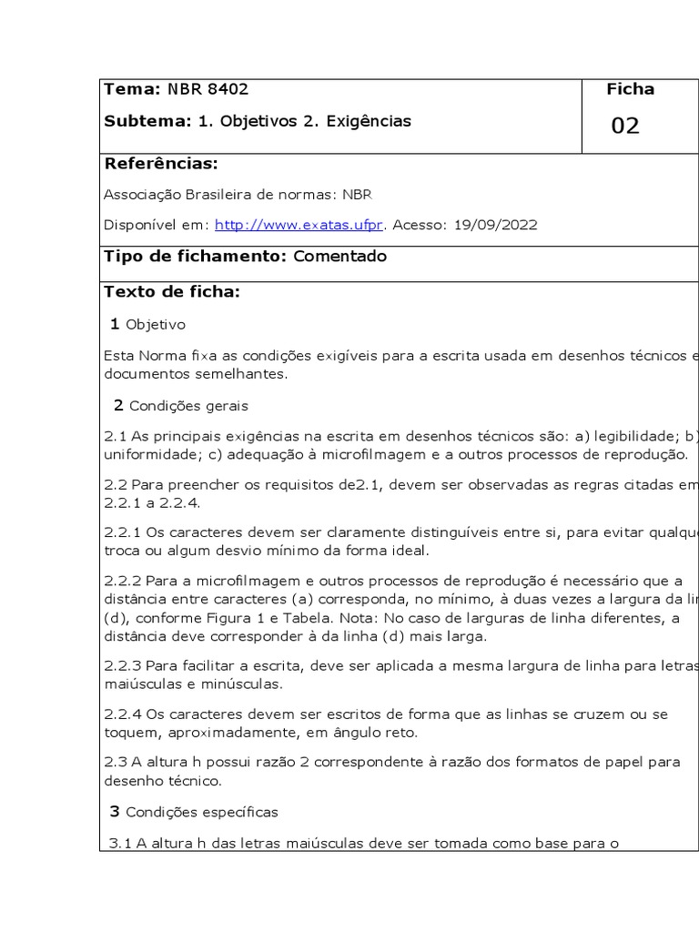 NBR 8402 | PDF