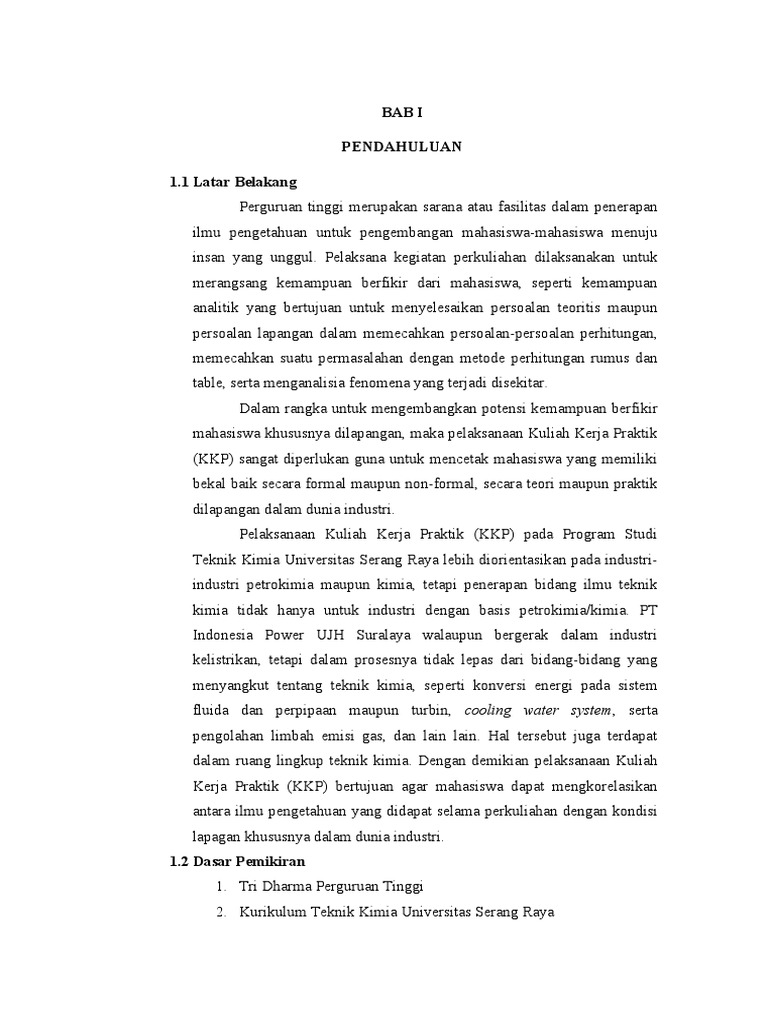 Proposal Kuliah Kerja Praktik | PDF