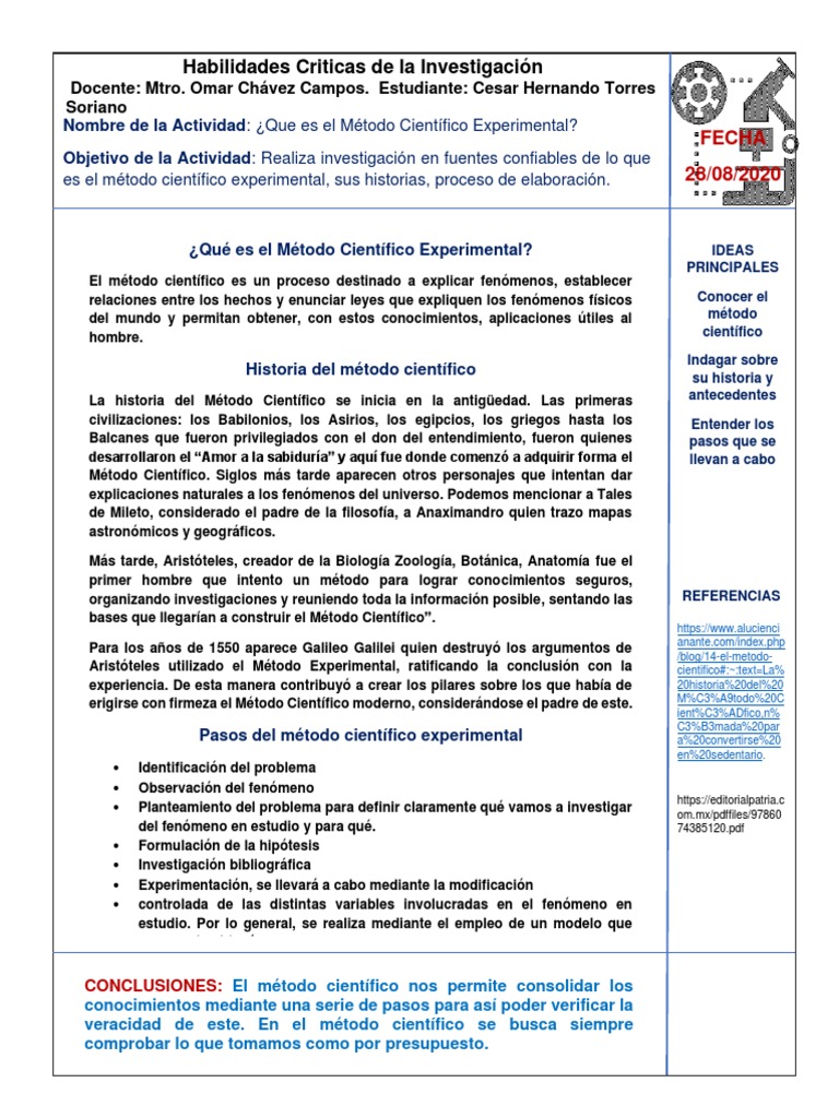 Método Científico: Historia y Pasos | PDF | Método científico | Science