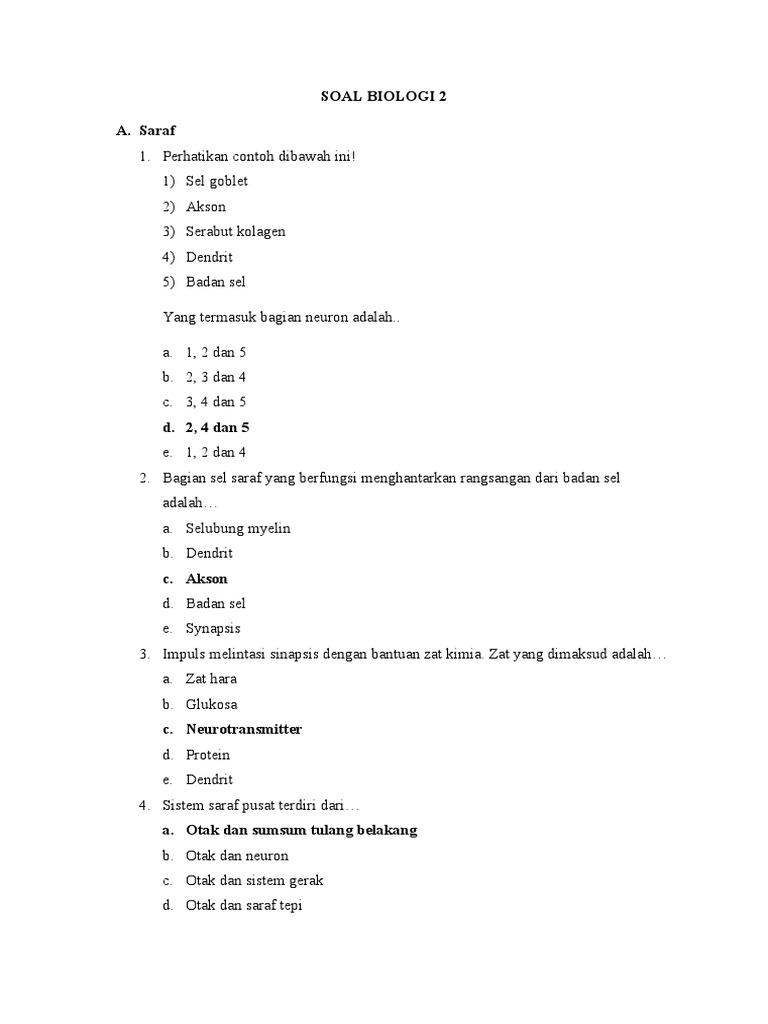 Soal Biologi 2 | PDF