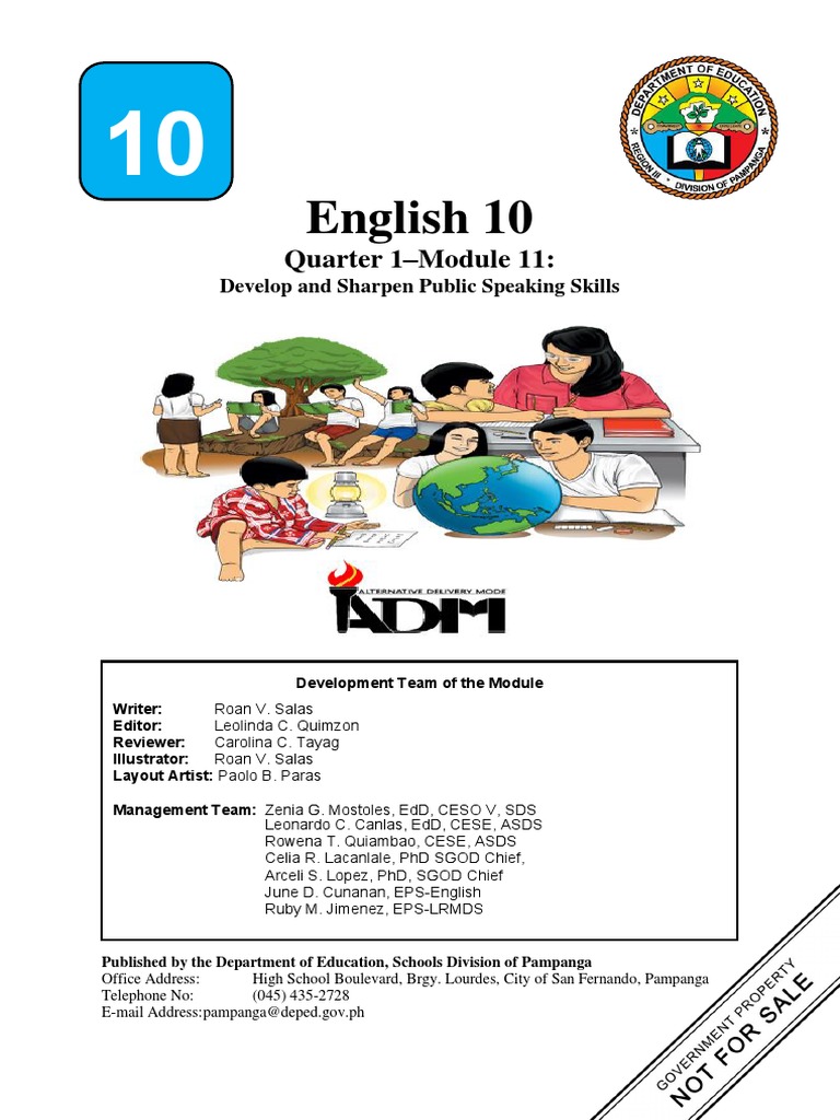 English-10 Q1 Module-11 Public-Speaking | PDF | Public Speaking | Persuasion