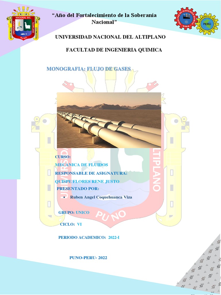 Monografia Mecanica de Fluidos PDF | PDF | Gases | Conduccion termica
