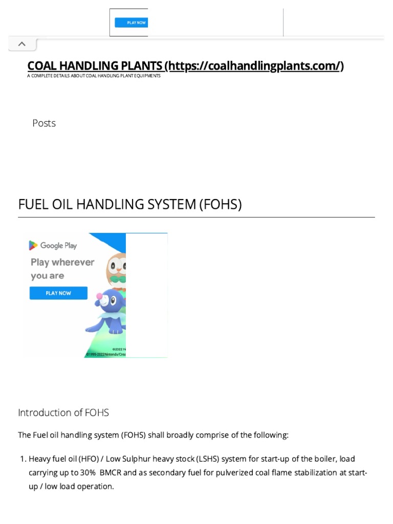 Fuel Oil Handling System (FOHS) - HFO - LDO - LSHS | PDF | Fuel Oil | Pump