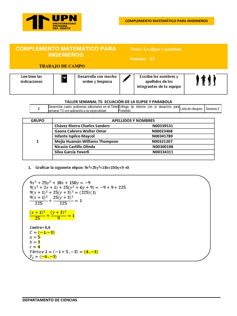 Trabajo de Campo #03-Complemento Matematico | PDF