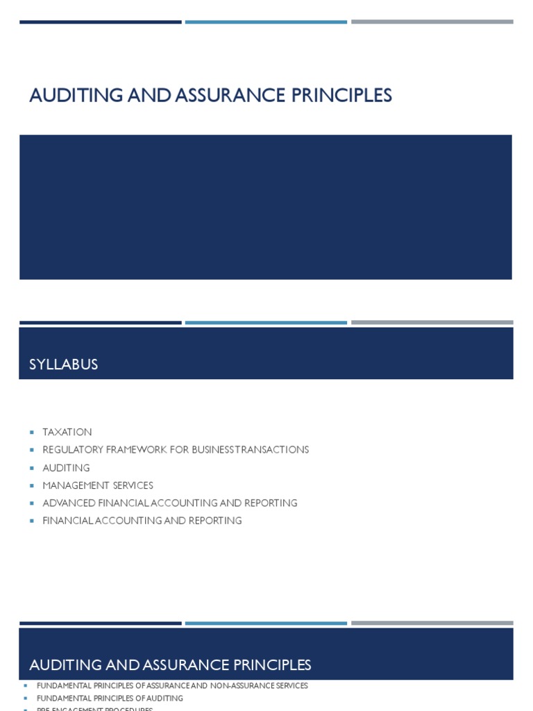 Auditing and Assurance Principles 2024 | PDF | Financial Audit | Audit