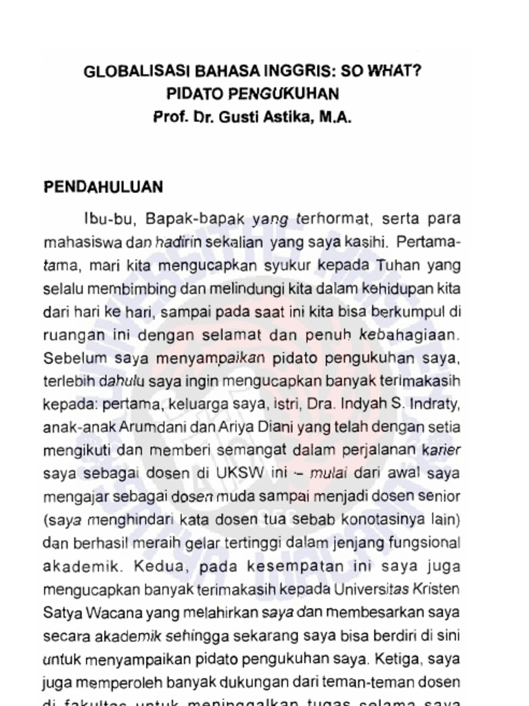 OGB - Gusti Astika - Globalisasi Bahasa Inggris-So What - Full Text | PDF