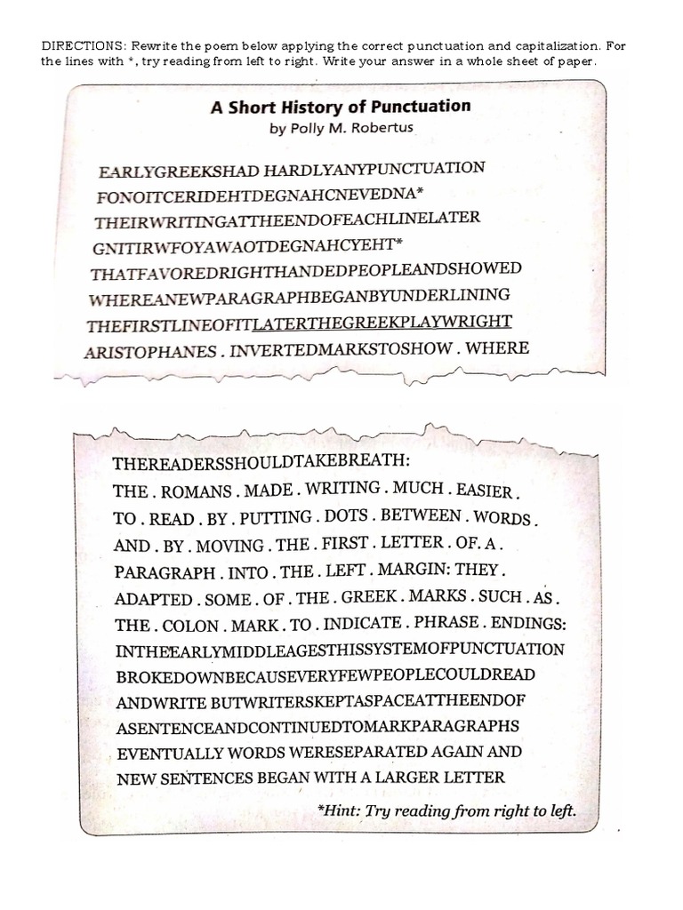 A Short History of Punctuation | PDF