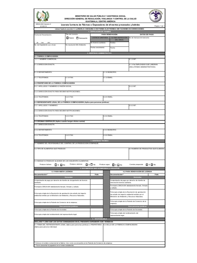DRCA-004 VER3 Licencia Actualizado | PDF