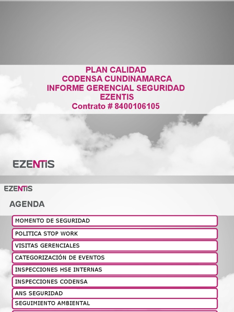 Plan Calidad Codensa Cundinamarca Informe Gerencial Seguridad Ezentis ...