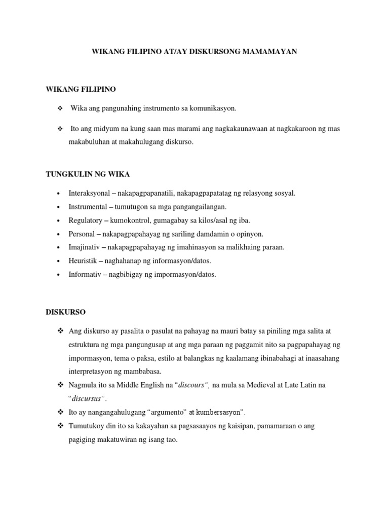 Filipino Lessons Finals Pdf
