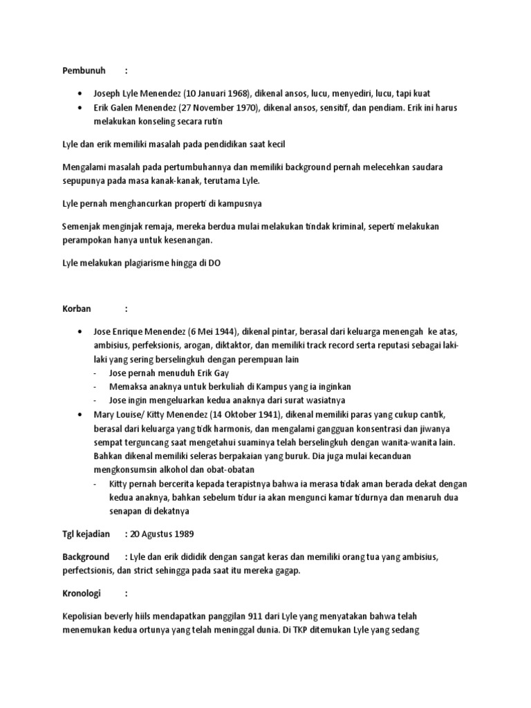 The Menendez Brothers | PDF