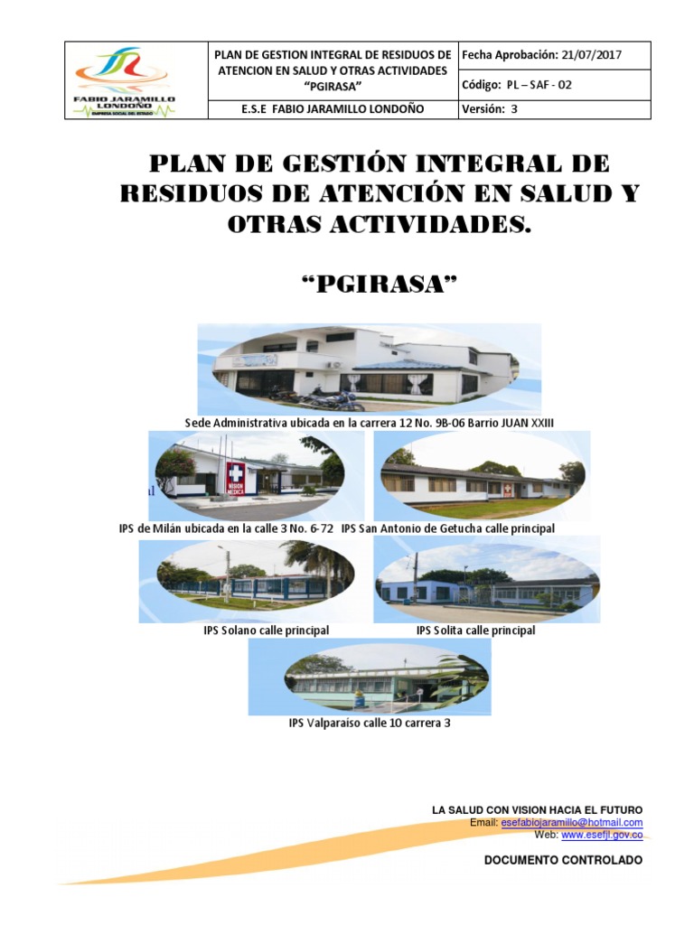 Pgirasa V 3 - 2017 PDF | PDF | Residuos | Gestión de residuos