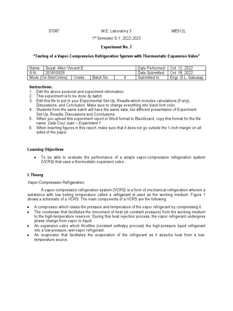 Suyat Experiment-7 | PDF | Gas Technologies | Continuum Mechanics
