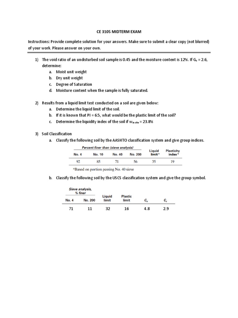2022 Ce 3105 Midterm Exam - v2 | PDF