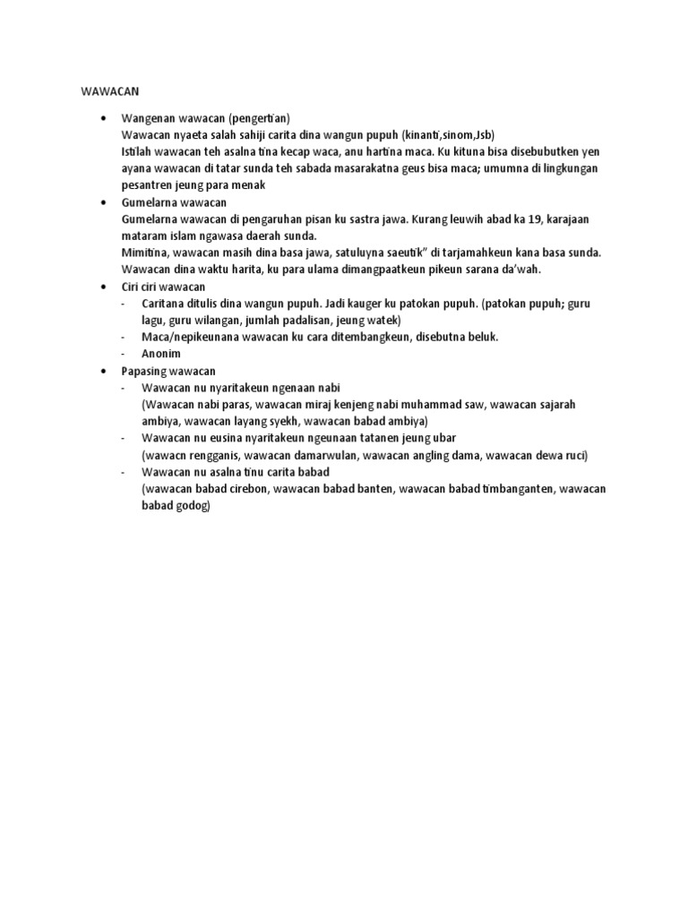 WAWACAN | PDF