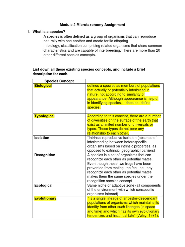 Microtaxonomy | Download Free PDF | Species | Evolution