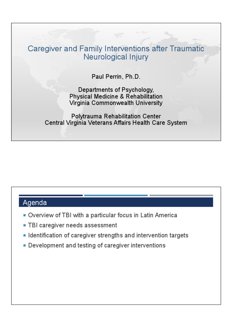 Cong 2022 16 Paul Perrin | PDF | Traumatic Brain Injury | Caregiver