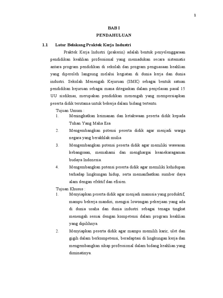 Contoh Bab I | PDF