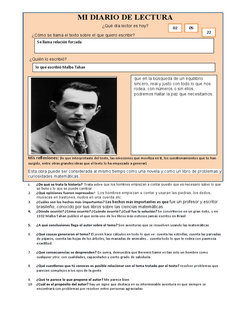 Mi Diario de Lectura | PDF | Autor