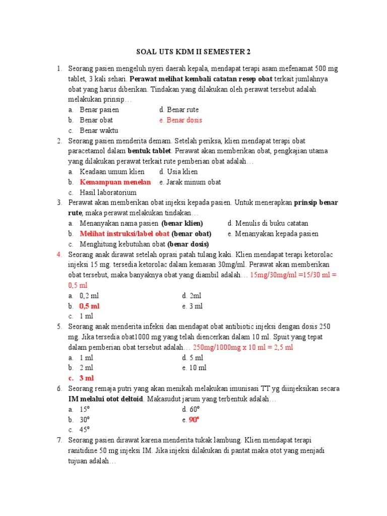 Soal Uts KDM Ii Semester 2 | PDF